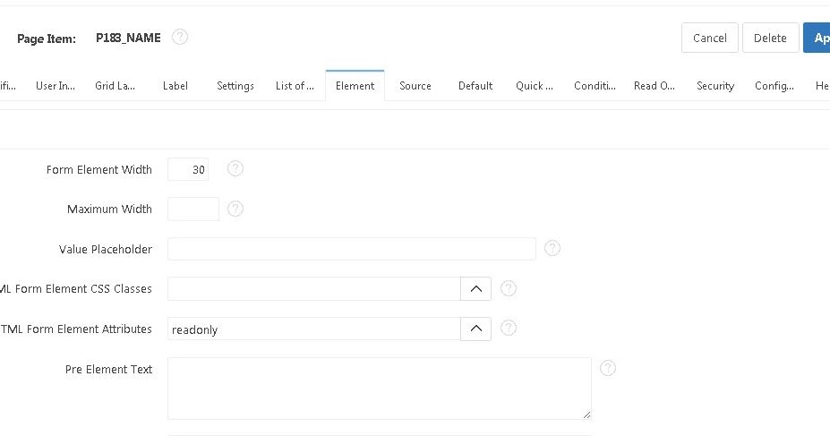 Qaium's IT Demonstration: Make a Oracle Apex 5.1 Item Readonly Qaium's IT Demonstration: Make a Oracle Apex 5.1 Item Readonly