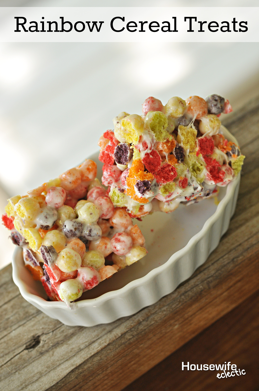 Rainbow Cereal Treats - Housewife Eclectic