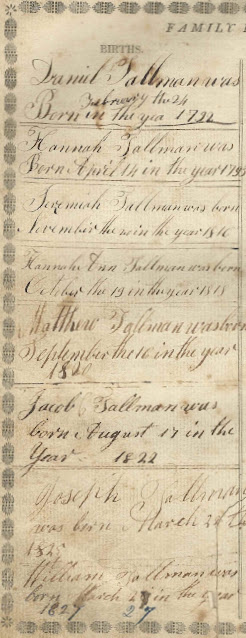 Heirlooms Reunited: Family Bible of Daniel and Hannah (Clayton) Tallman ...