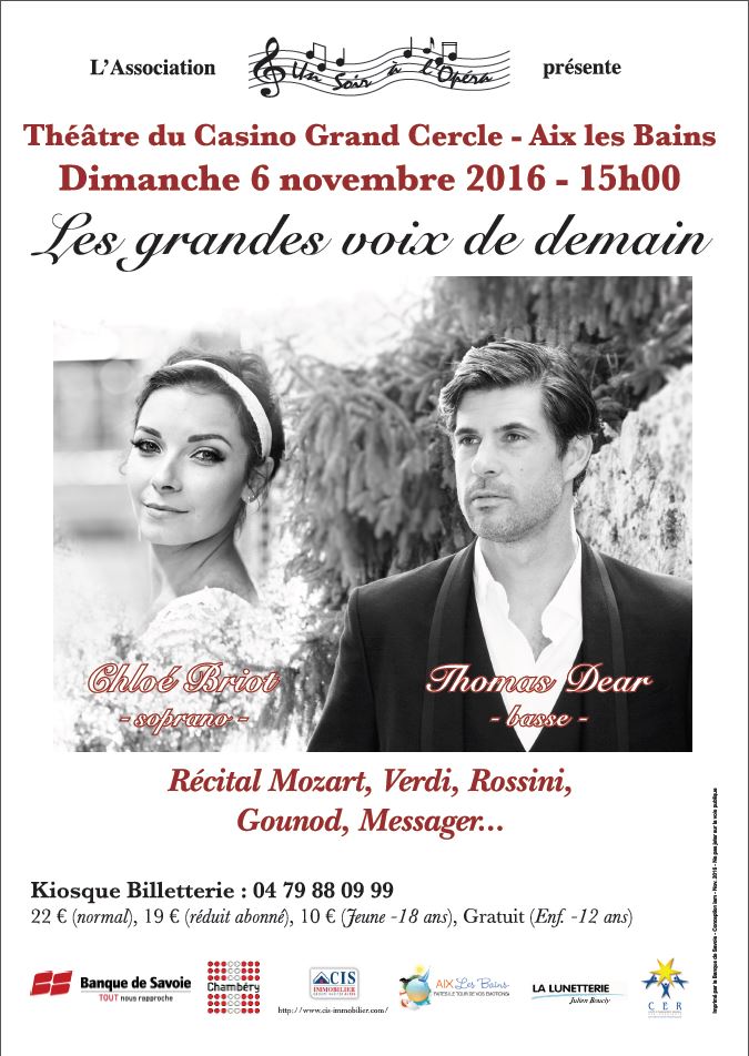 Les Grandes Voix de demain: Chloé Briot et Thomas Dear le 06/11/2016 à ...