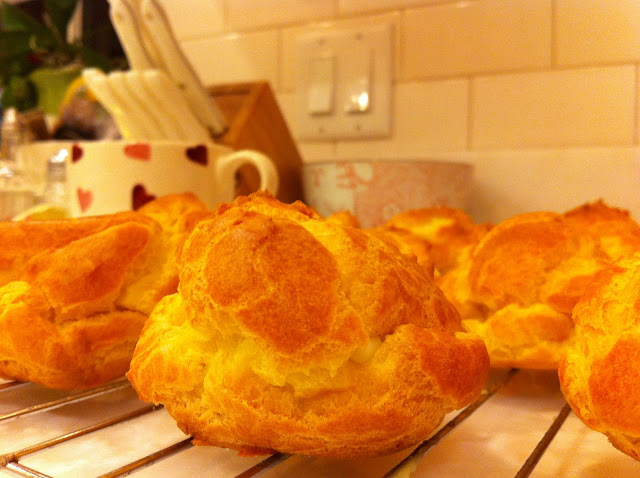 my petit sweets: Weekend Cream Puffs + Bright Nails