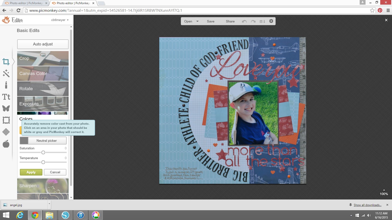 Scrapping with Christine: Scrapbook Layout Photo Editing Tutorial
