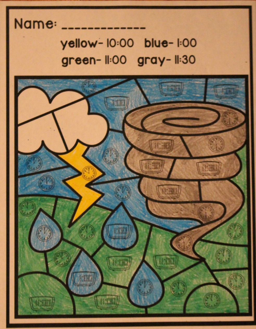 Mrs. Black's Bees: Weather~ Color by Code