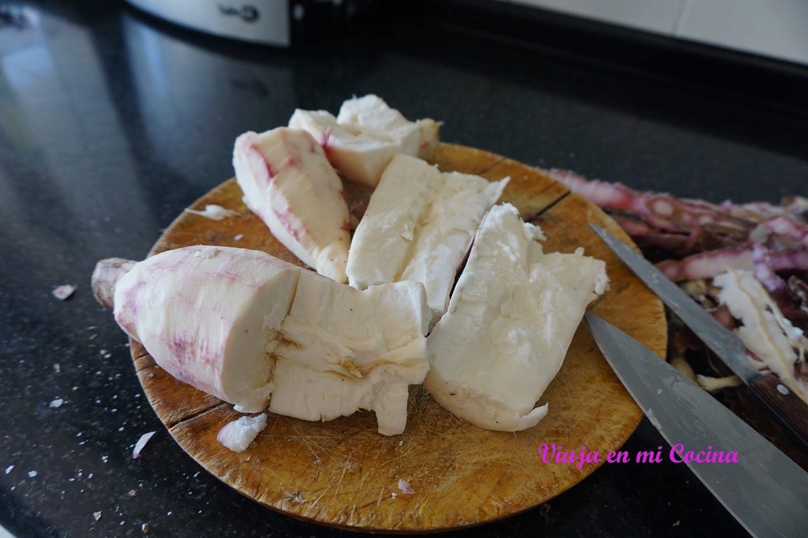 Pudding de coco, yuca y papaya - Viaja en mi Cocina