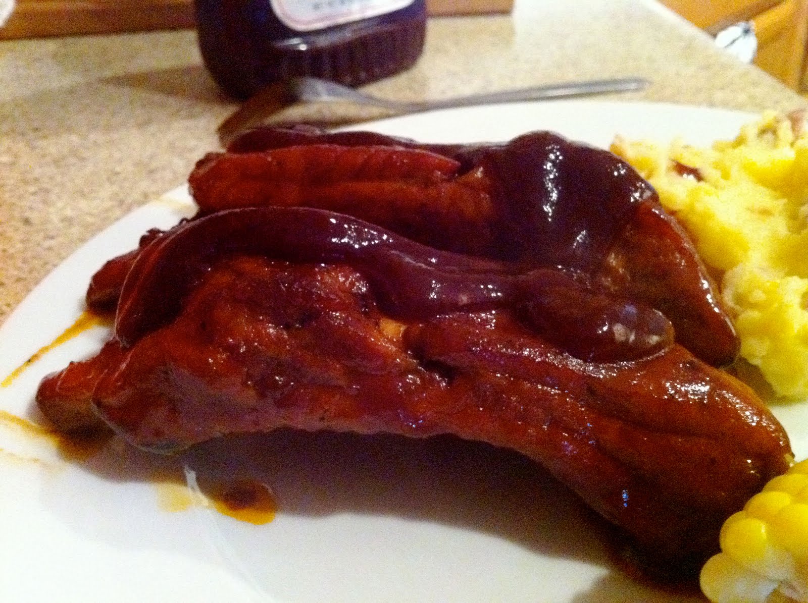 Secrets of a First Time Chef: BBQ Ribs, Cheddar Mashed Potatoes, Corn ...