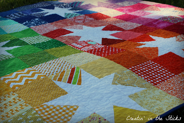 Creatin' in the Sticks: Star Spectrum - H2H Charity Quilt Challenge