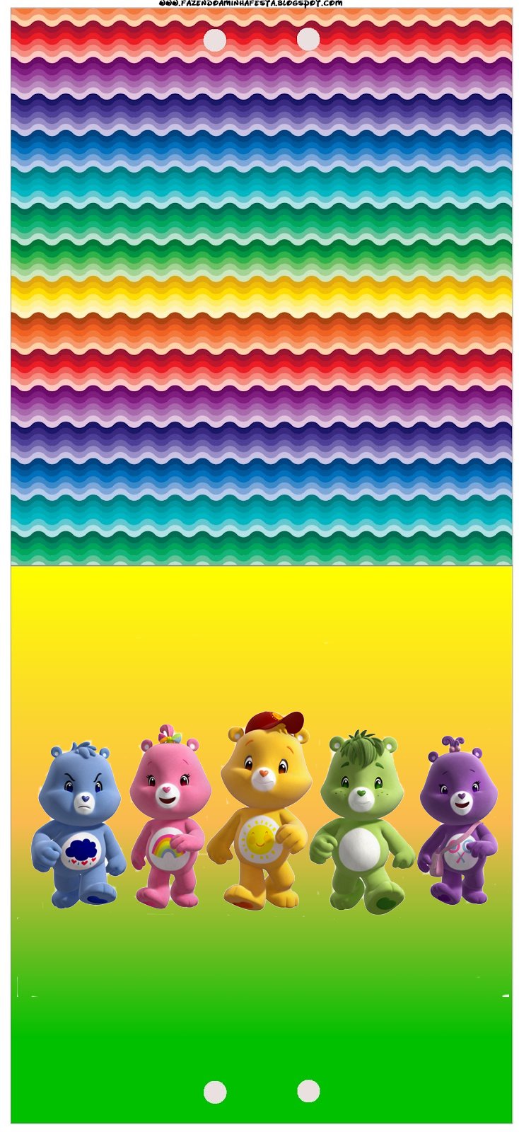 Care Bears with Rainbow :Free Printable Candy Bar Labels. - Oh My ...