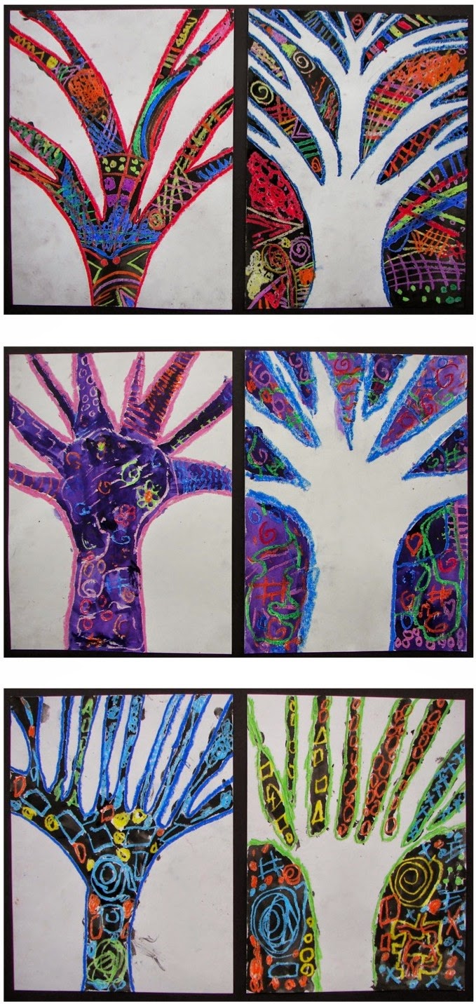 The Rolling Artroom: Positive/Negative Trees (3-6 Grade)