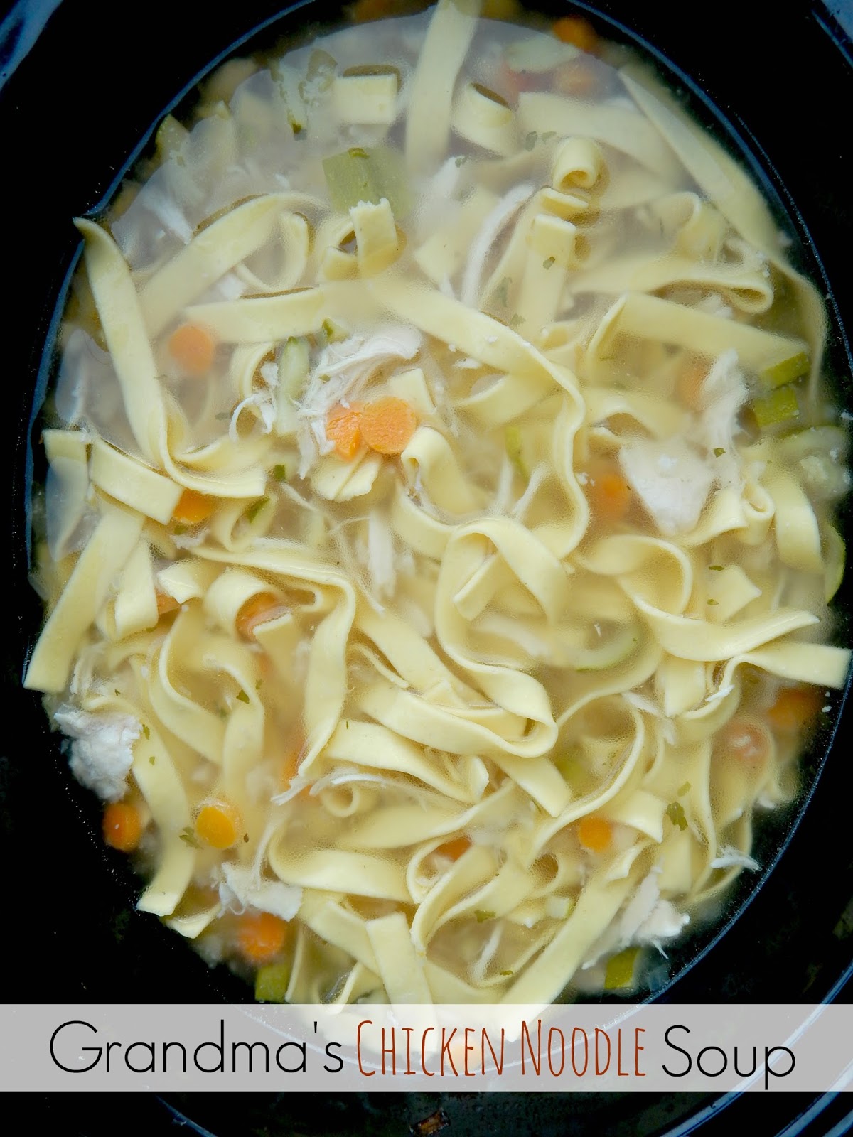 Grandma's Slow Cooker Chicken Noodle Soup | Ally's Sweet & Savory Eats