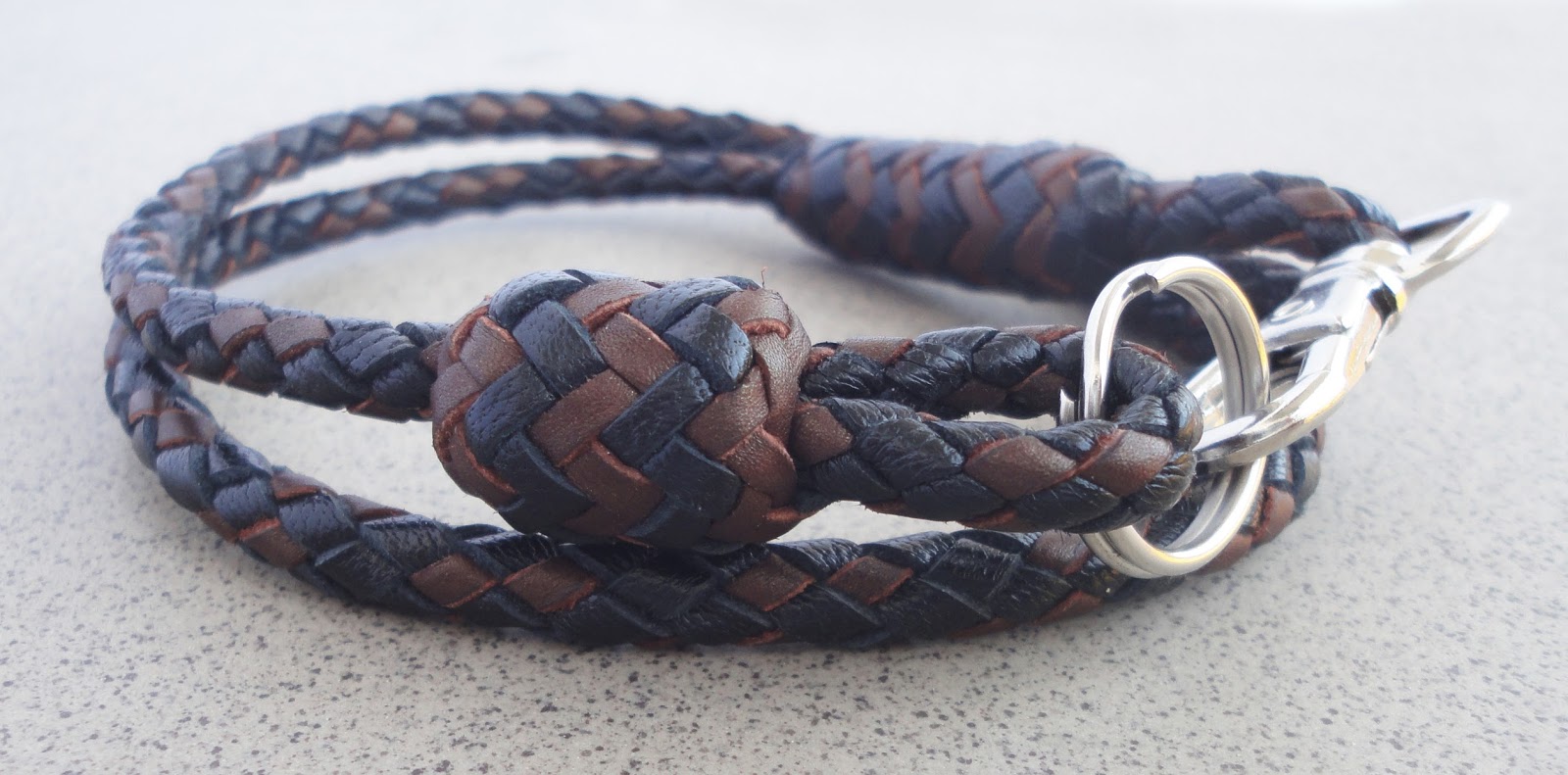 Genuine Braided Leather Wallet Chain,