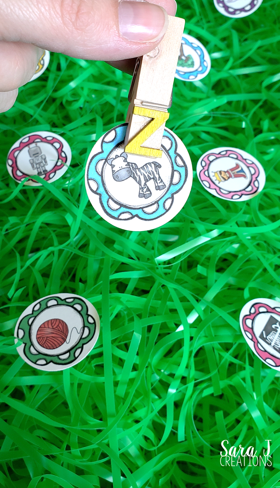 Alphabet Match Flower Sensory Bin | Sara J Creations