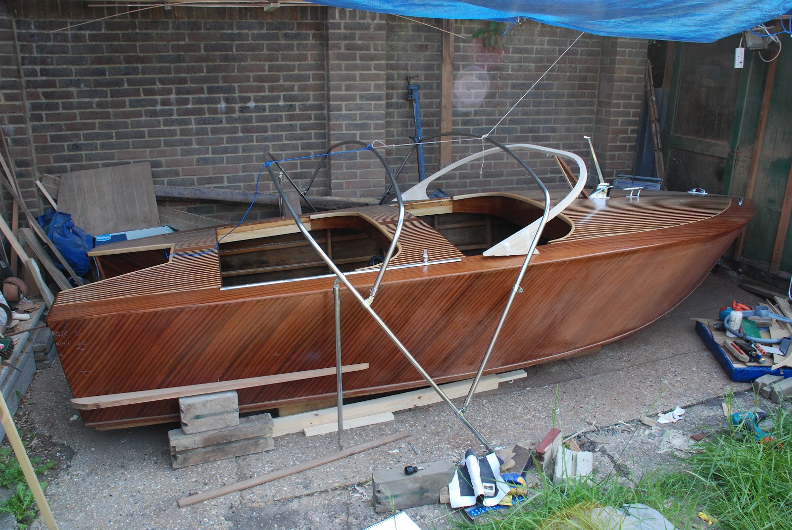 my wooden speed boat build: Canopy Frame