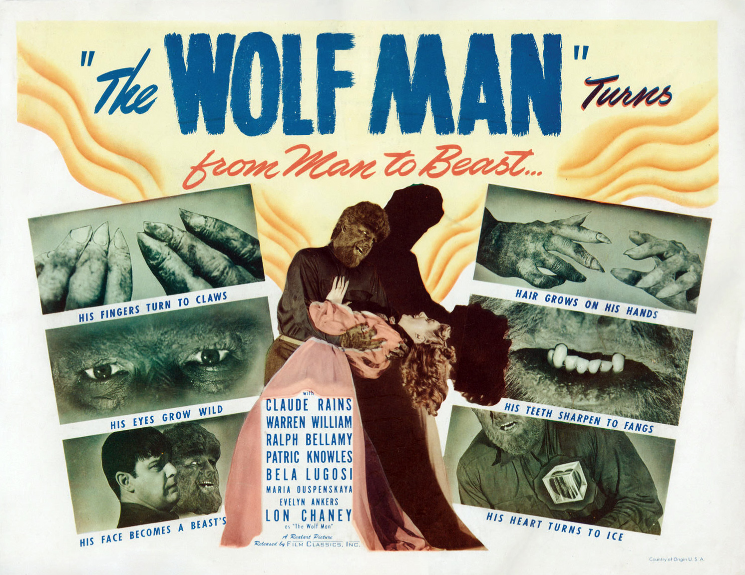 Bloody Pit of Rod: Universal Wolfman/Werewolf poster art