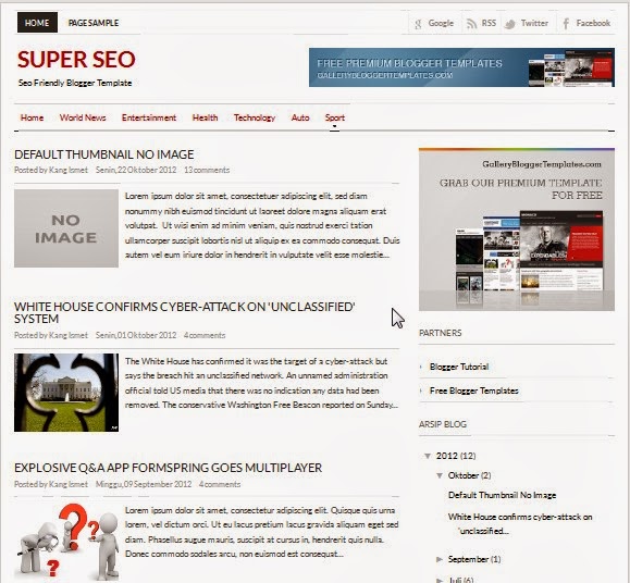 Inilah 7 Template Blog SEO Friendly Terbaik! - Percobaan