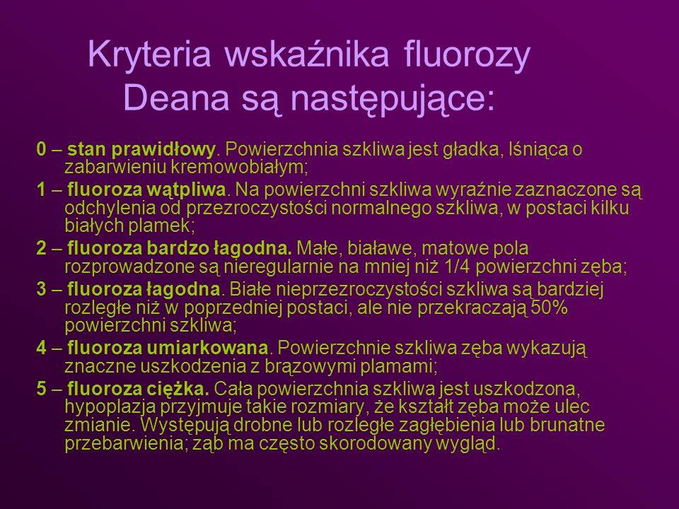 Stomatologia dla profesjonalistów: FLUOROZA
