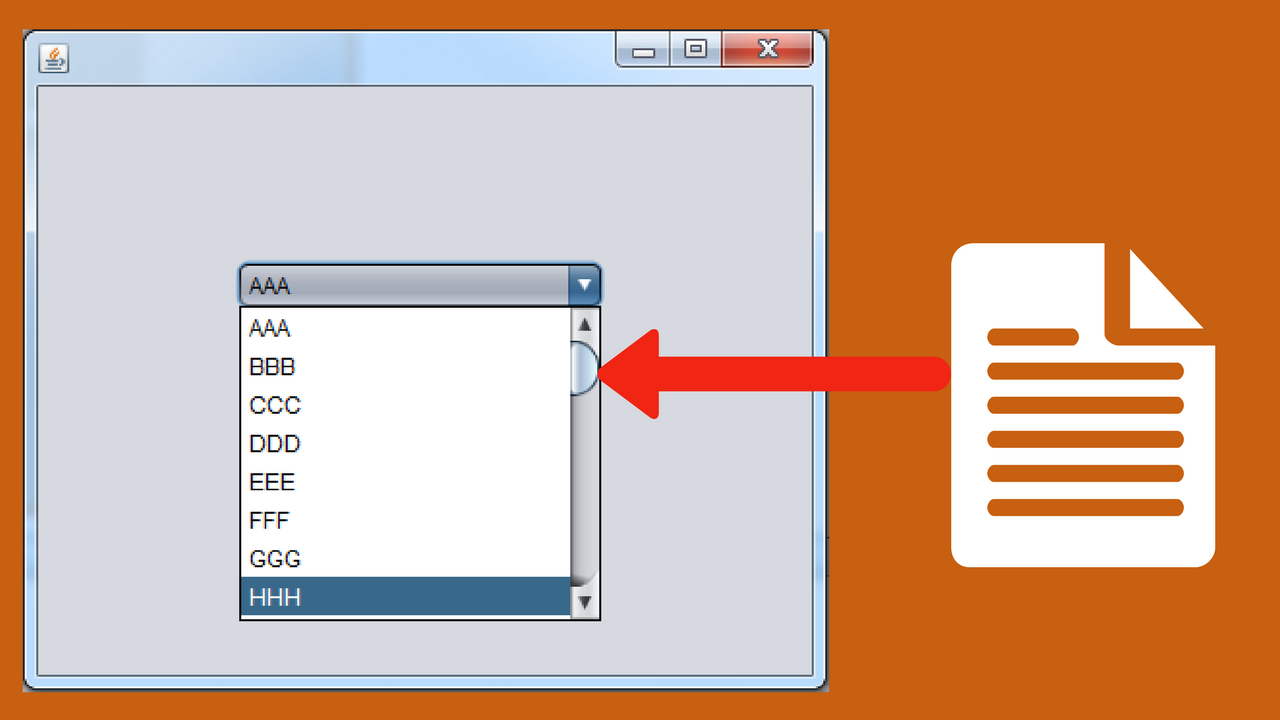 Java Populate Jcombobox From Text File C Javaphp Programming Source Code