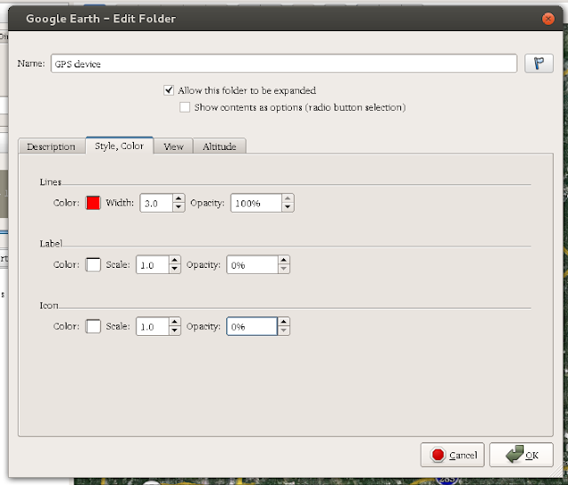 Mapping GPS Tracks in Google Earth