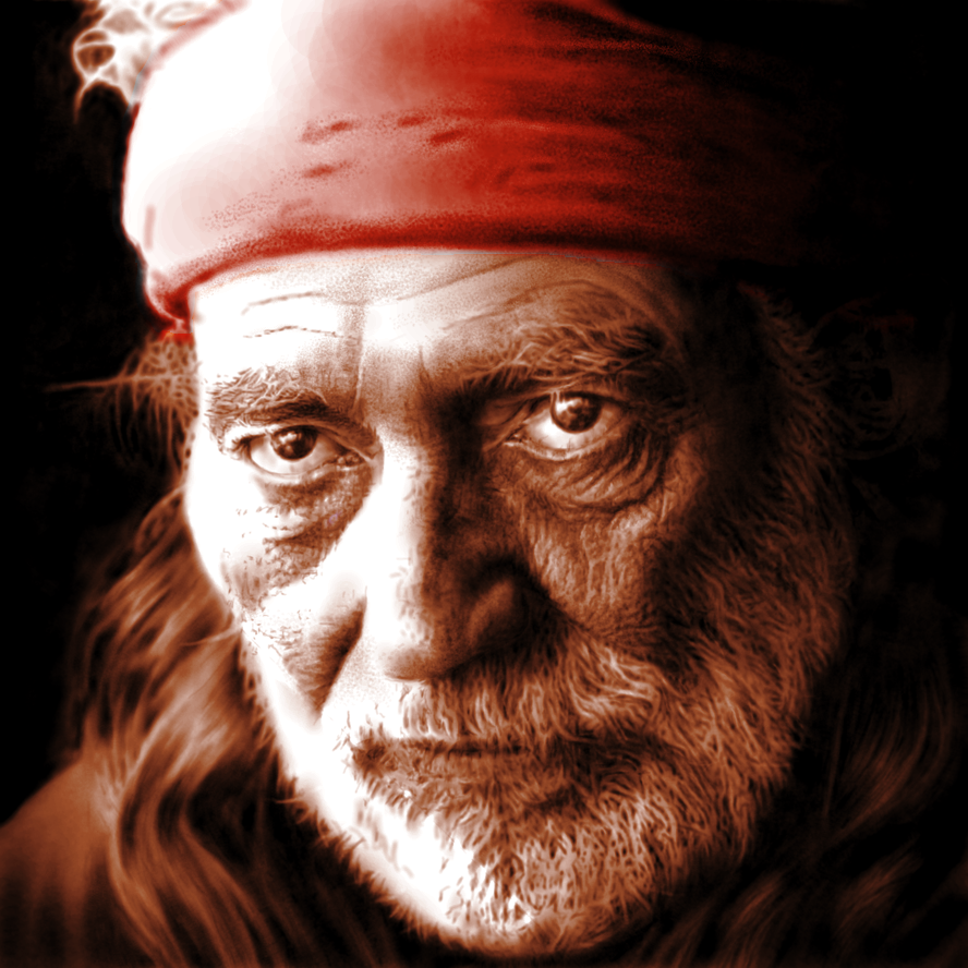 CommuniCats: Willie Nelson - digital portrait