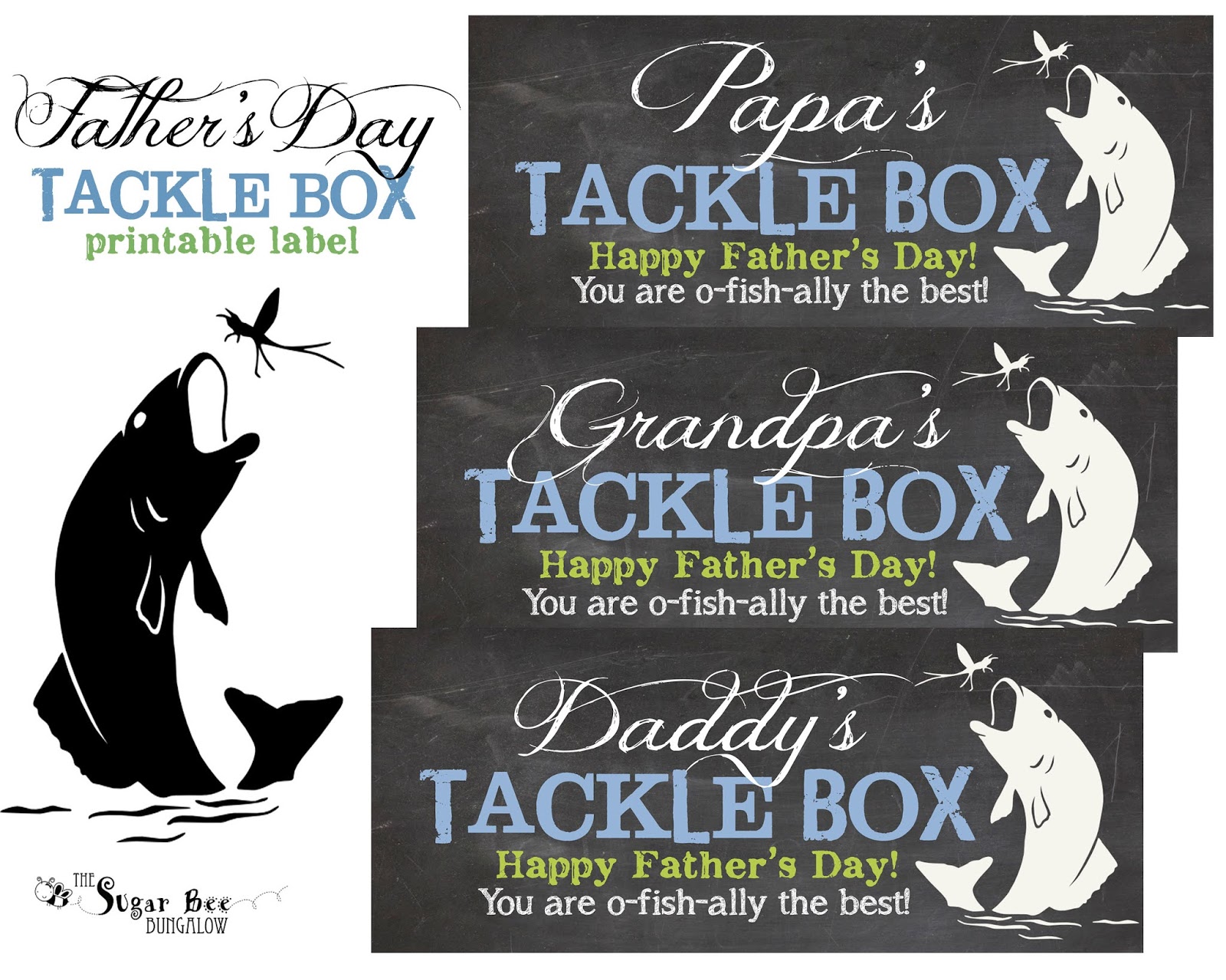 The Sugar Bee Bungalow: {Party Bee} Father's Day Tackle Box Printable ...