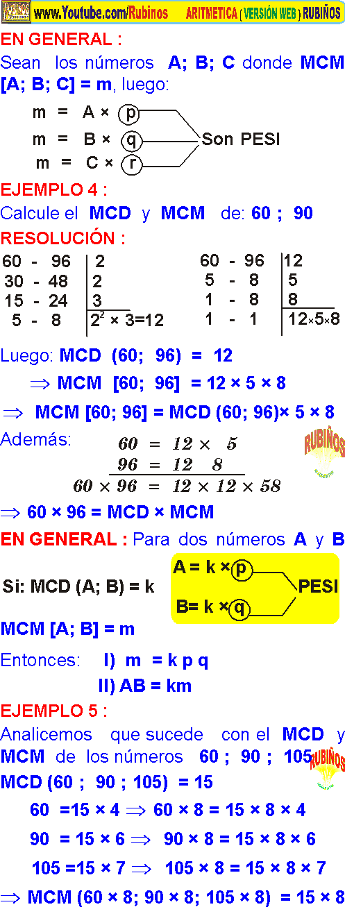 MCD Y MCM EJERCICIOS RESUELTOS PDF