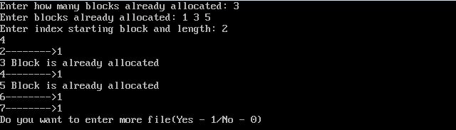 Indexed File Allocation method
