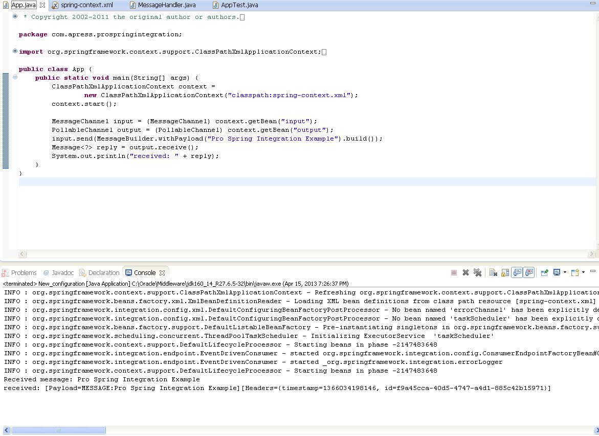 Starting Your First Spring Integration Project