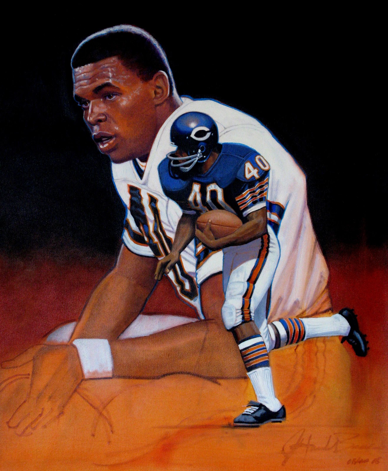 the sports art of h. edward brooks: Gale Sayers, Best of ESPN Chicago ...