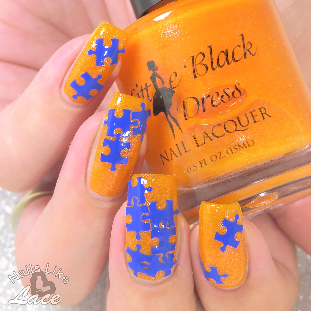 NailsLikeLace: Jigsaw Puzzle Nails: Nail Vinyl Experiment