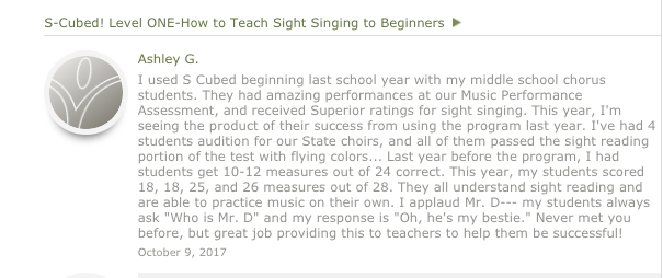 Testimonials about my Sight Reading and Sight Singing Program S-Cubed ...