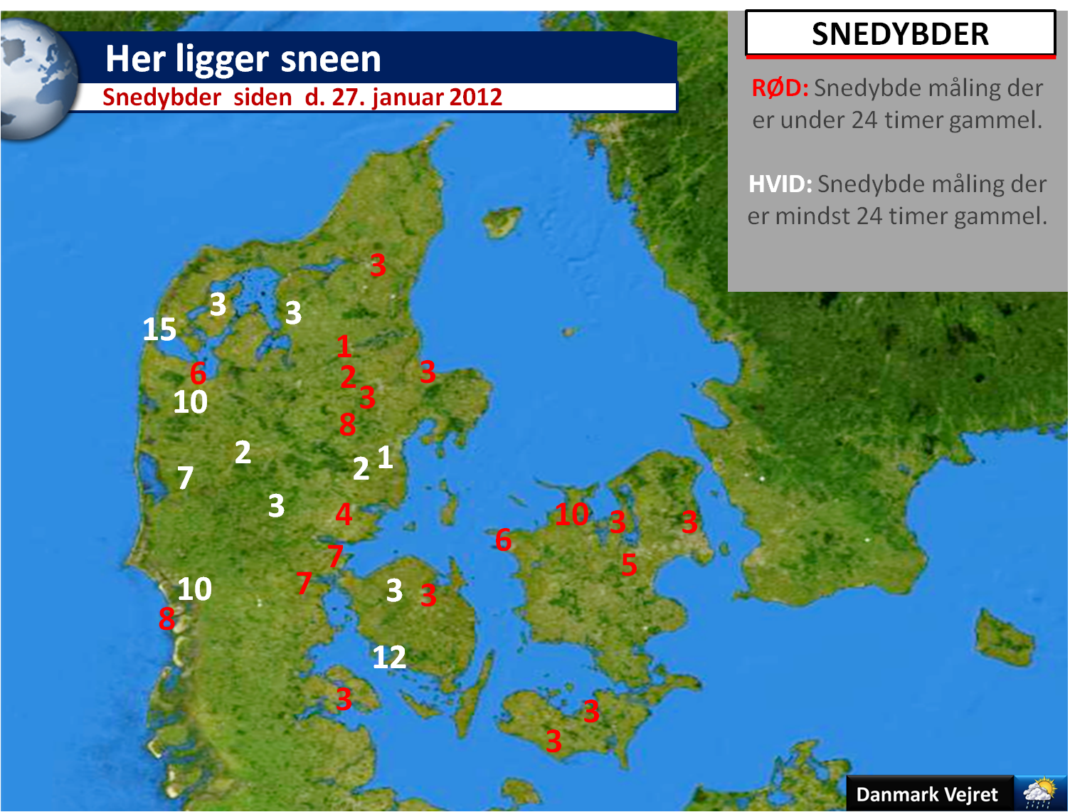 Vejrnyt: Sne og snefygning har ramt landet