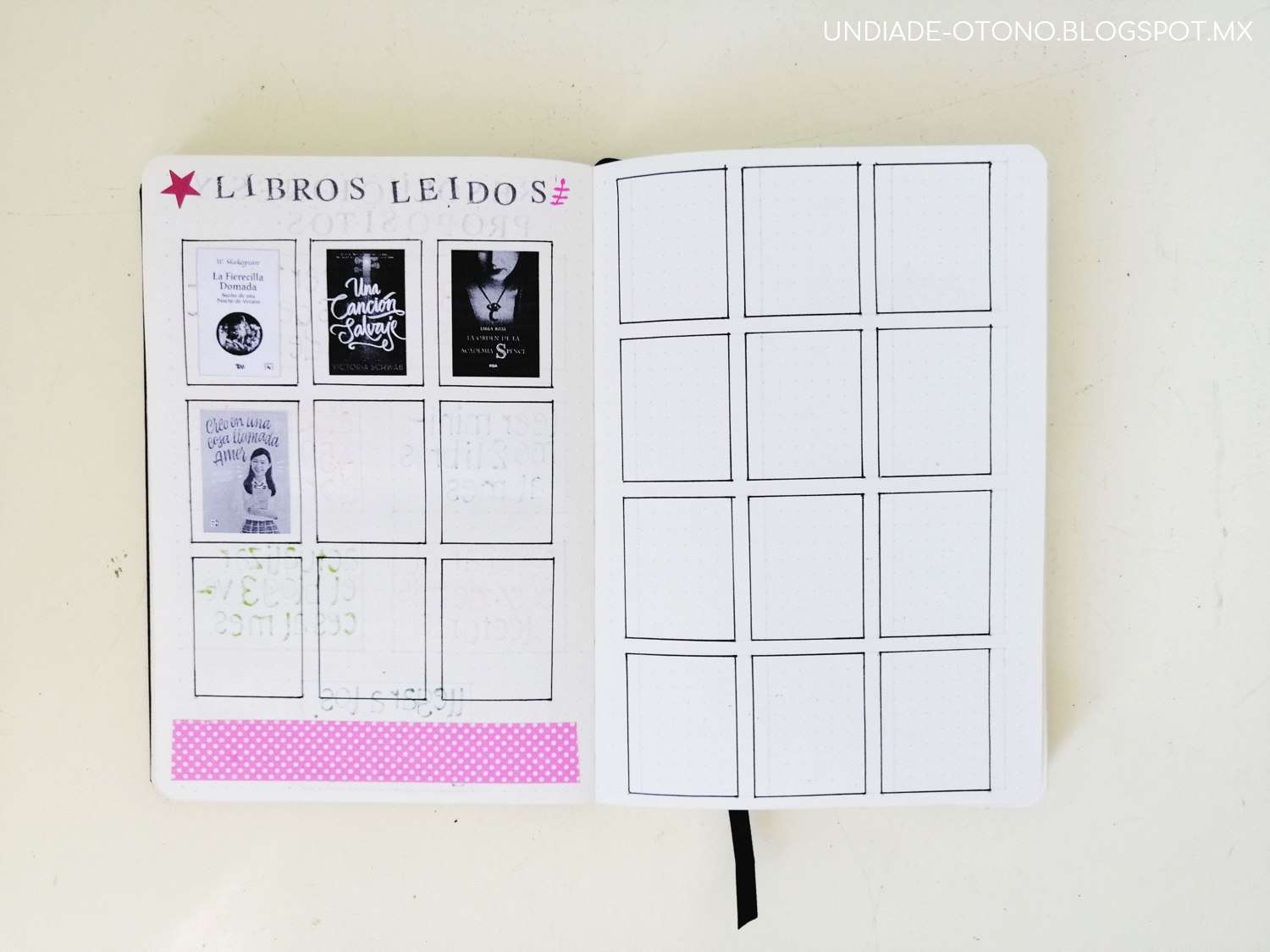 Ideas para comenzar un book journal - Un día de otoño