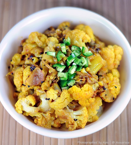 Annarasa ~ Essence of Food: Phool Gobhi ki Bhaji | Cauliflower Saute