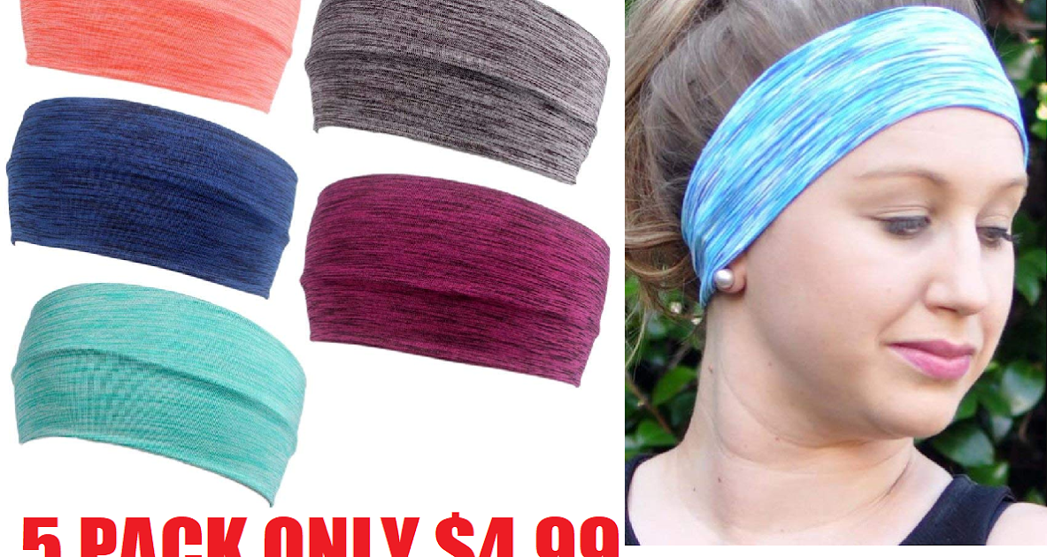 5 Pack Stretch Headbands $4.99 + Free Shipping - HEAVENLY STEALS