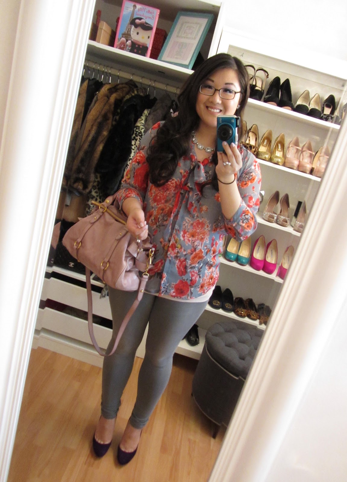 COCOBELLA BALLERINA: OOTD: Monochromatic & Floral