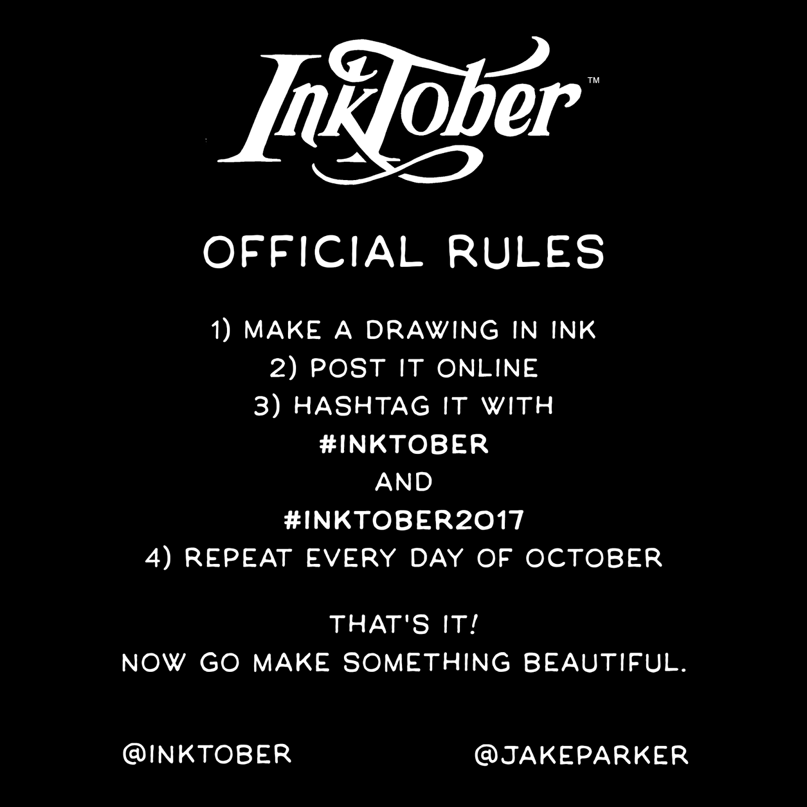 Boards, Art, and Drawrings!: INKTOBER 2017 PROMPT LIST