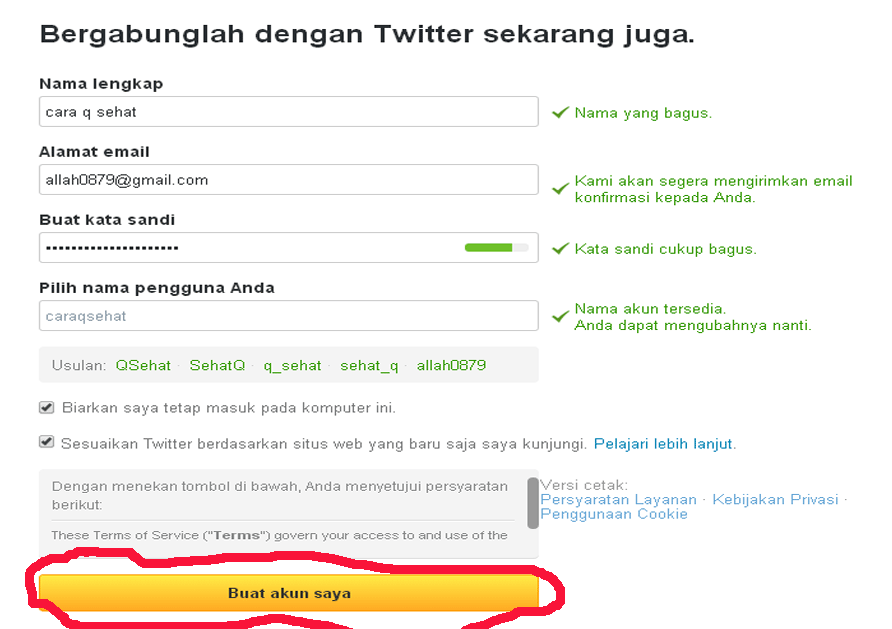 Cara Daftar Akun Twitter Terbaru