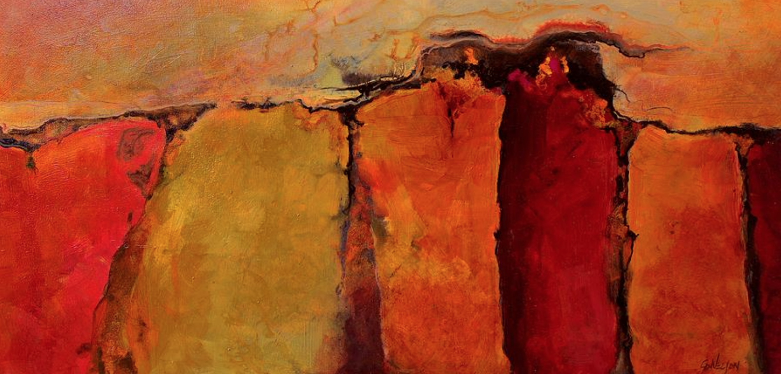 CAROL NELSON FINE ART BLOG: Geologic Abstract Fine Art Print ”Flaming ...