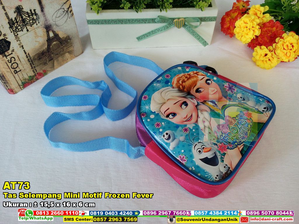 Tas Selempang Mini Motif Frozen Fever | Souvenir Pernikahan