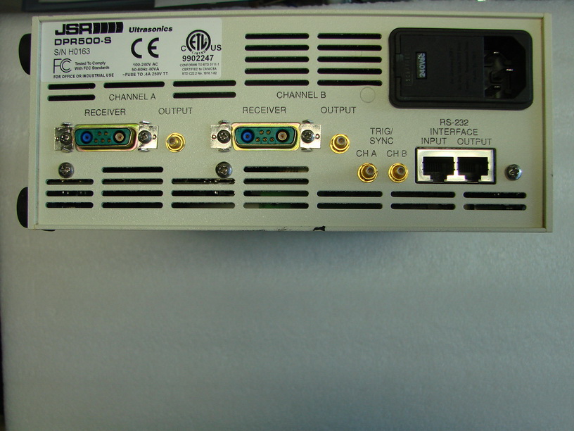 Semiconductor Equipment: JSR SONIX DPR500-S Dual Channel Pulser / Receiver (Sonix UHR-2001 ...