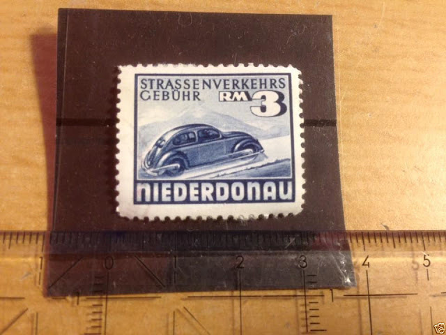 Volkswagen Stamps: 3 Reichsmark KDF stamp