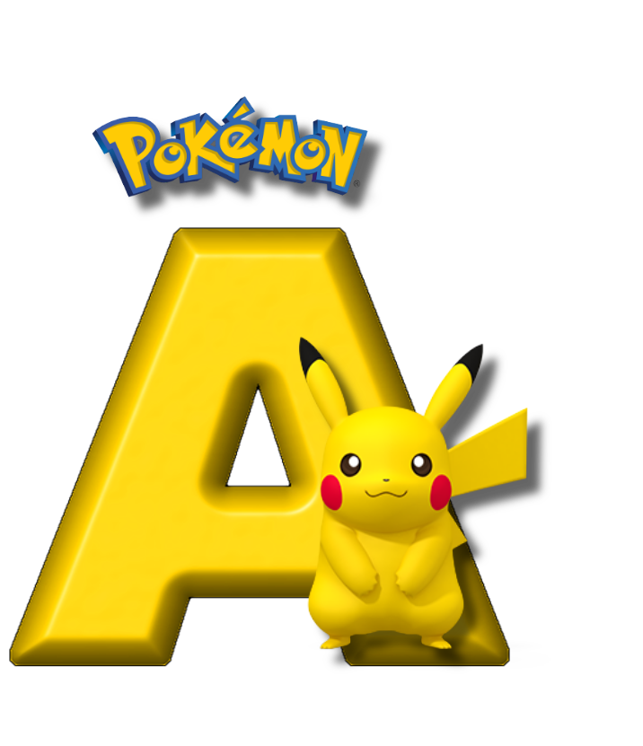 Abecedario de Pikachu de Pokémon. Pikachu Alphabet. - Oh my Alfabetos!
