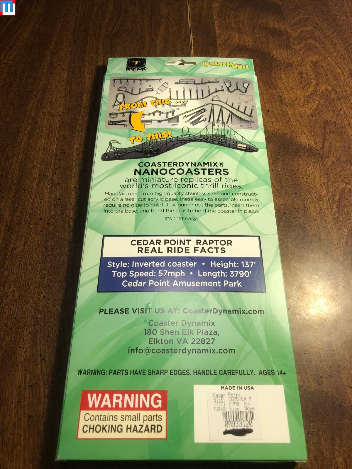 MidwestInfoGuide: RAPTOR (Coaster Dynamix Nanocoaster)