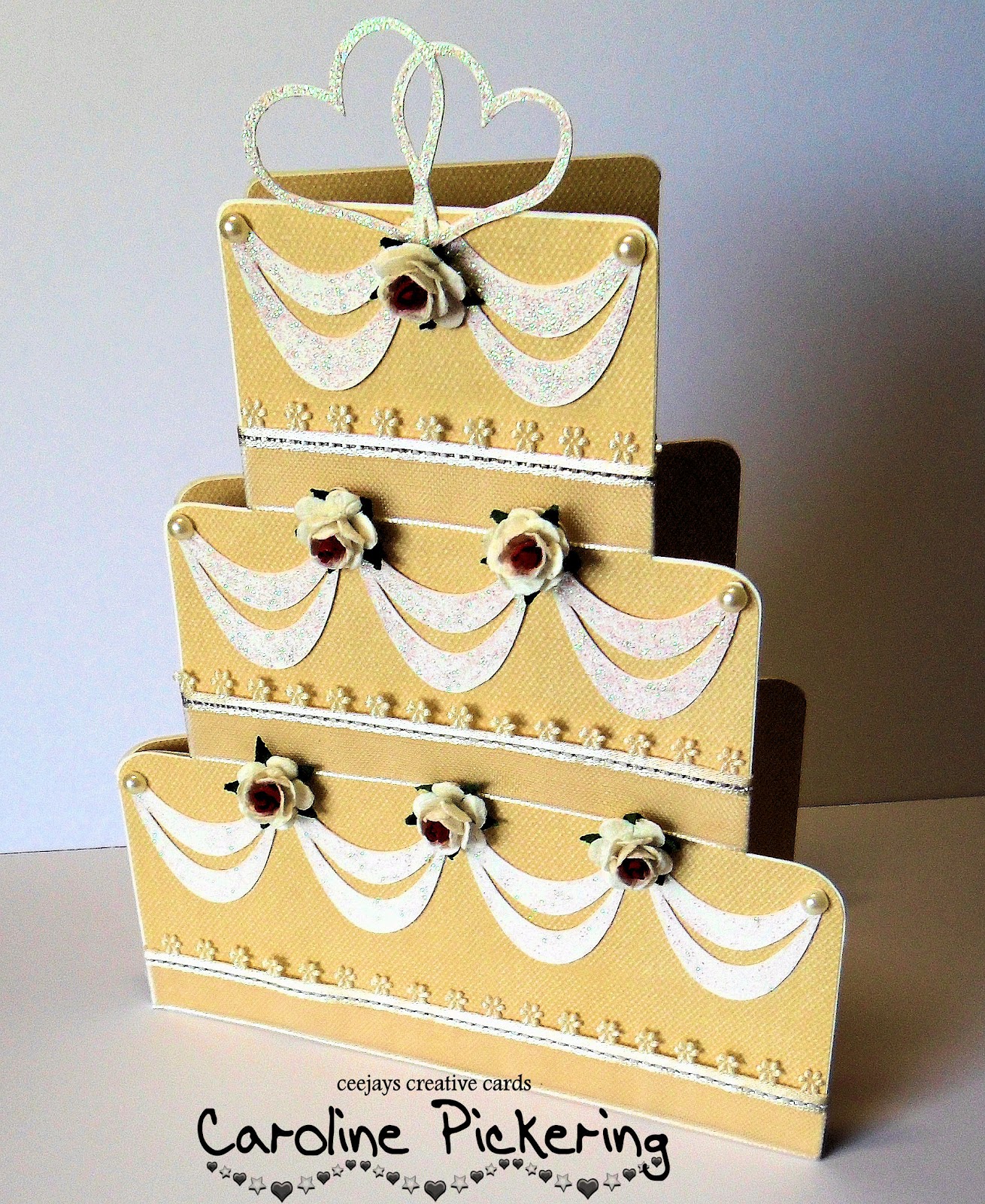 CJ's Creative Cards: Wedding Cake Shaped Card