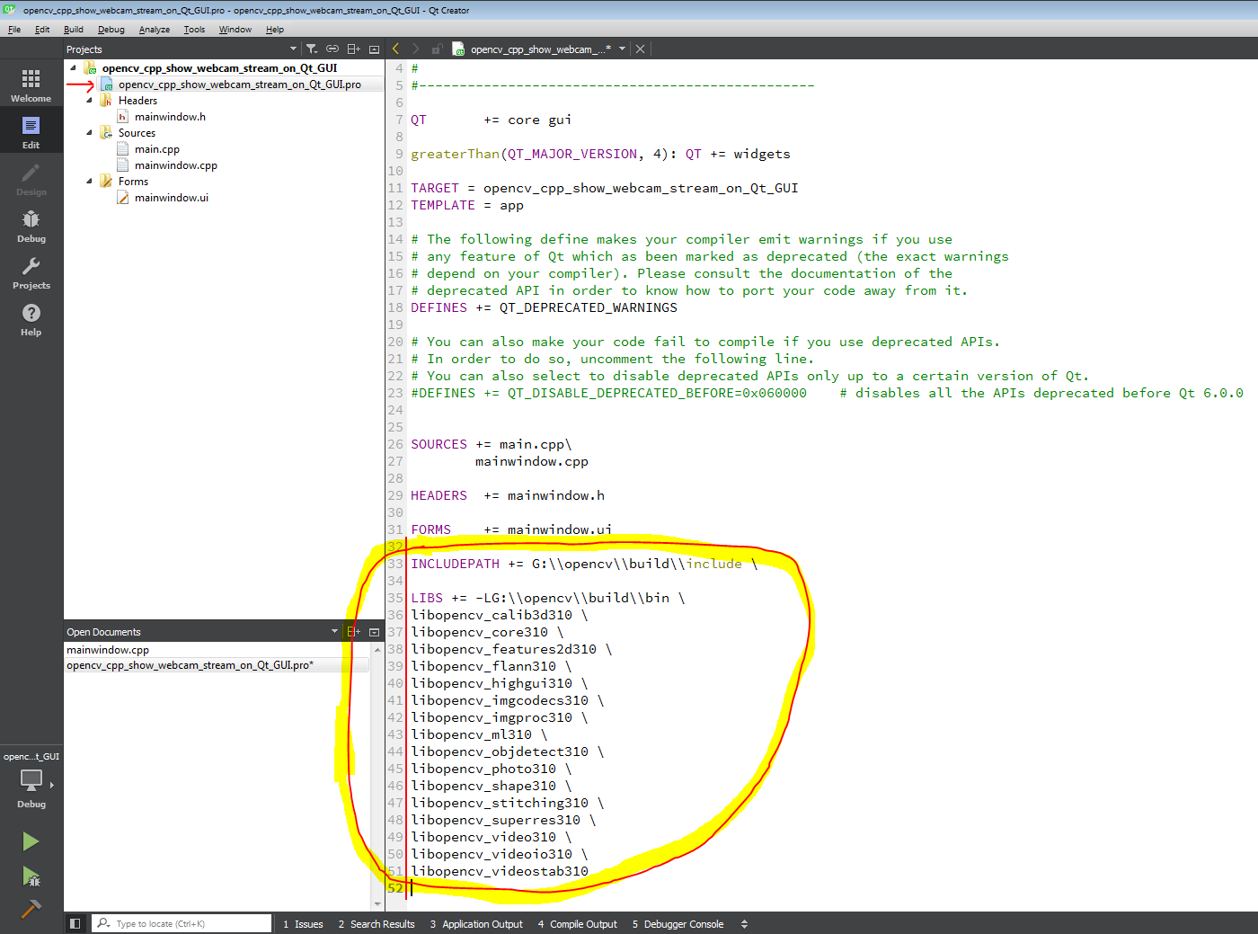 Computer Vision Applications: OpenCV C++ Show Webcam Stream on Qt GUI