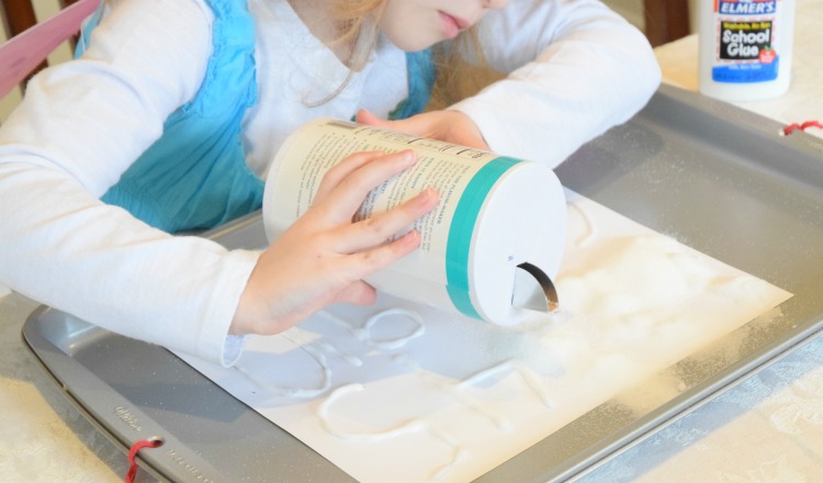 Salt Painted Numbers | What Can We Do With Paper And Glue