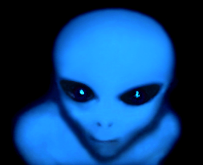 Glowing Blue Lady...Alien or Angel?