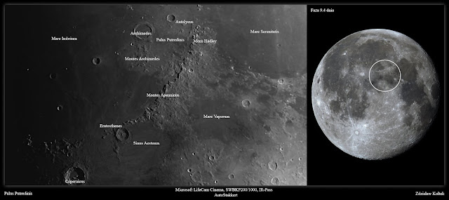 Astronomia Amatorska: Księżyc - faza 9.4 dnia