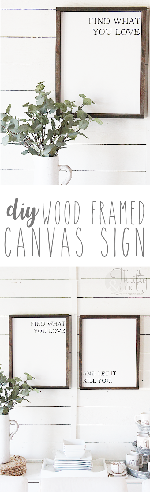 DIY Framed Canvas Signs