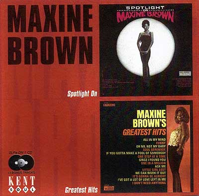 MAXINE BROWN "Spotlight On Maxine Brown / Maxine Brown's Greatest Hits ...