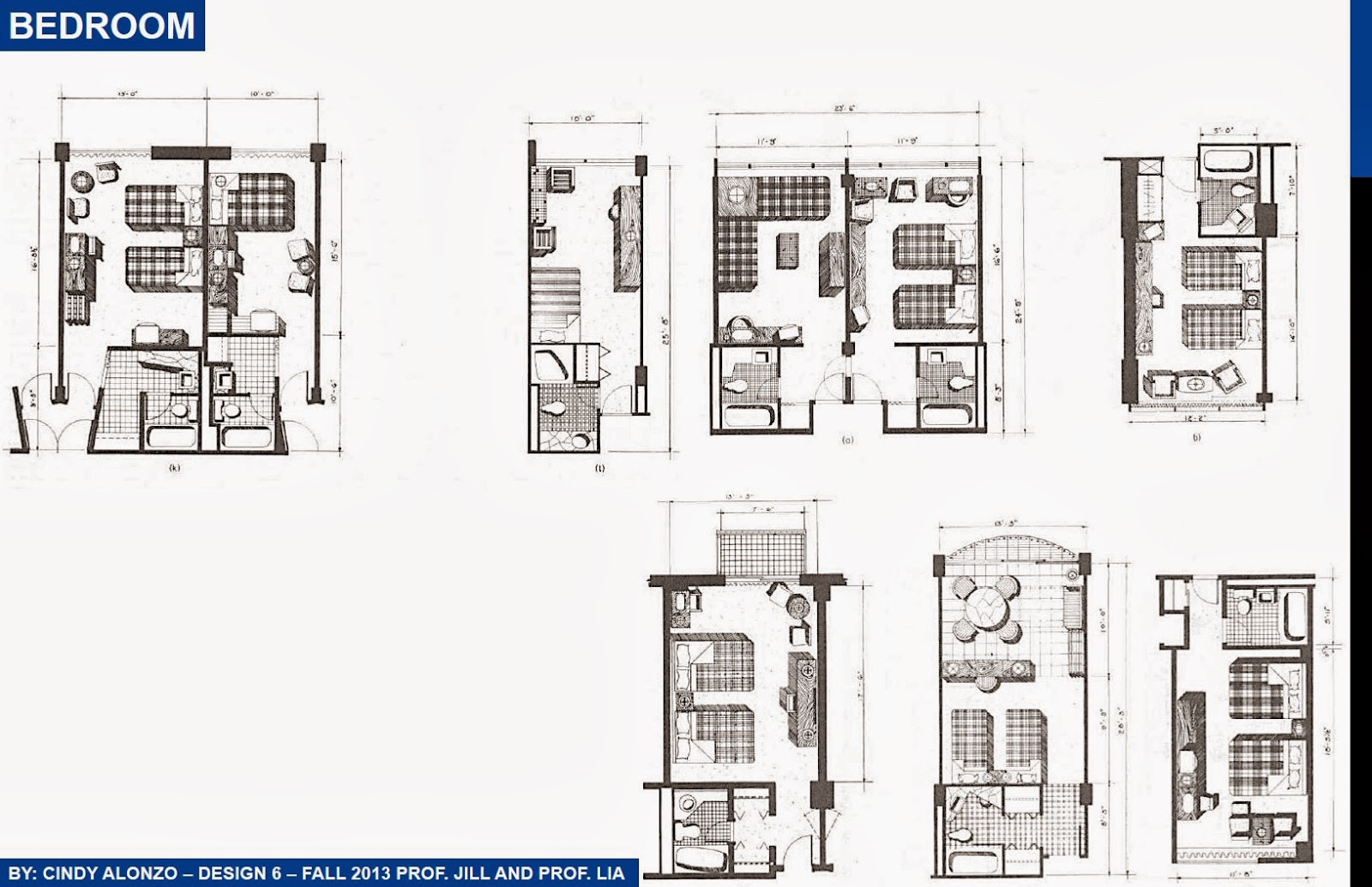 ARCH3610F13CINDYALONZO: FURNITURE LAYOUTS +ROOM DIMENSIONS FOR HOTEL